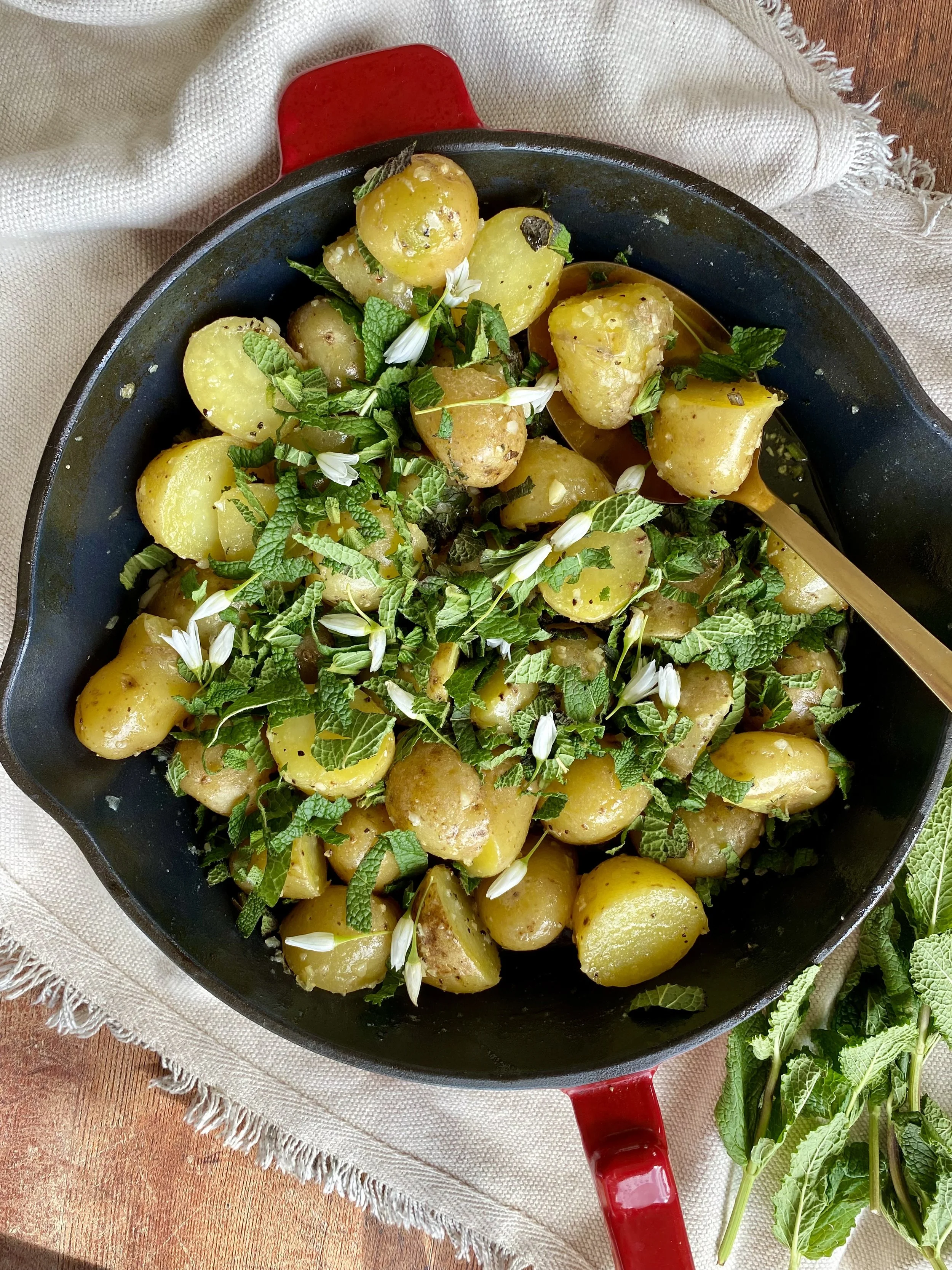 Minted Buttered Potatoes