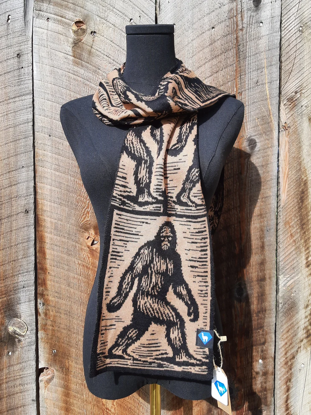 Bigfoot Knit Scarf — Sapphire Alpaca