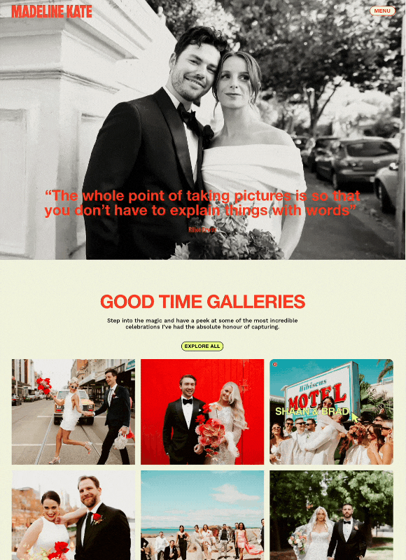 Client Portfolio | Madeline Kate Photography — Digital Moves | A Web ...