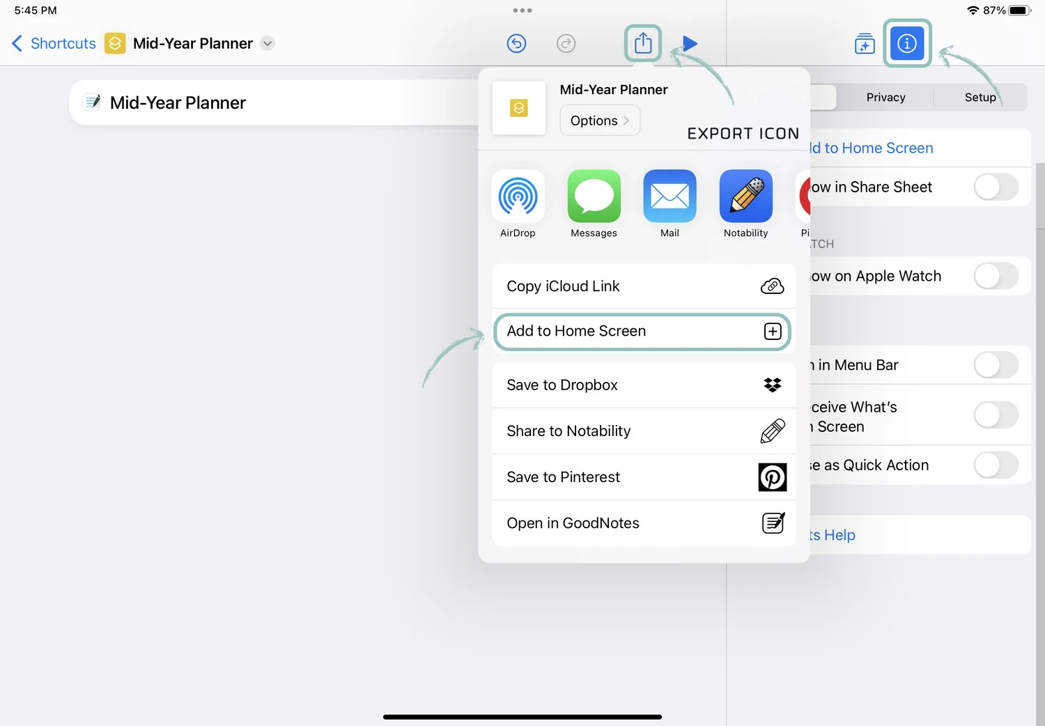 How to Add a Shortcut for Digital Planners and Notebooks — EnvizArt