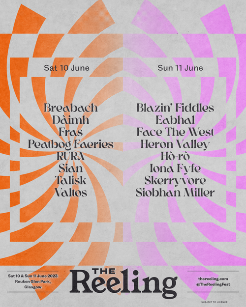2023 Lineup — The Reeling Festival, Rouken Glen Park, Glasgow