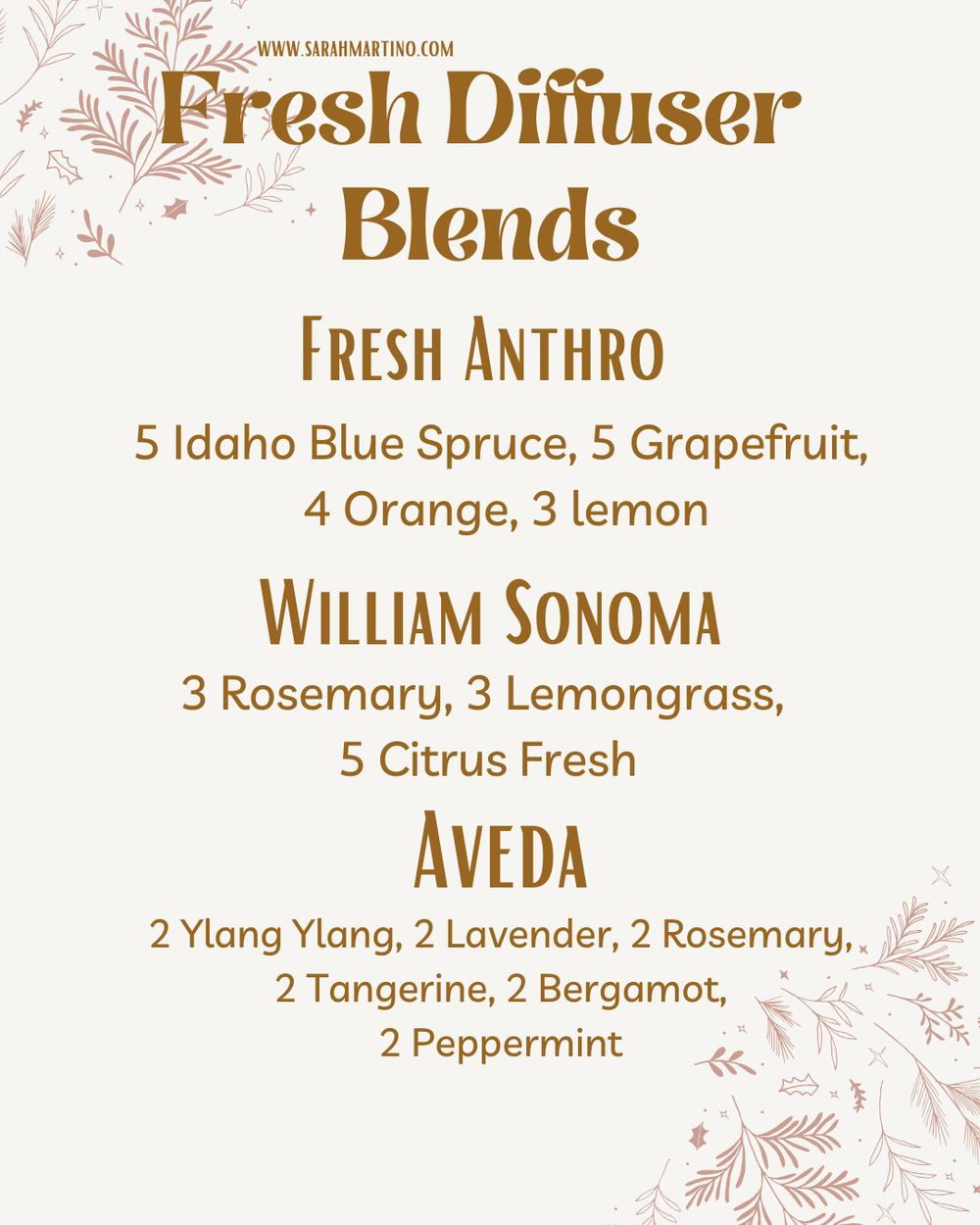 Fresh Diffuser Blends For the New Year — Sarah Martino
