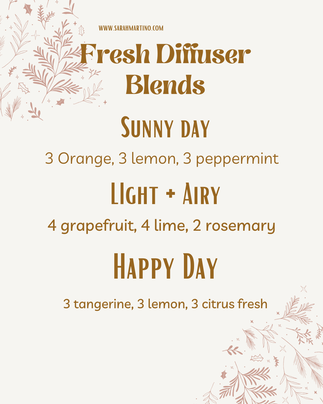 Fresh Diffuser Blends For the New Year — Sarah Martino