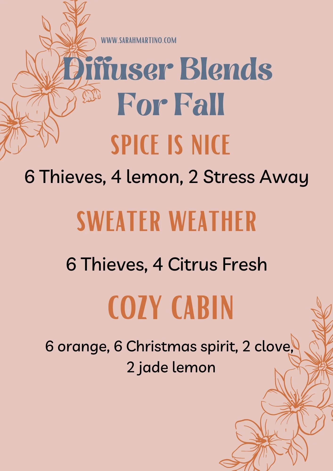 Fall Diffuser Blends — Sarah Martino