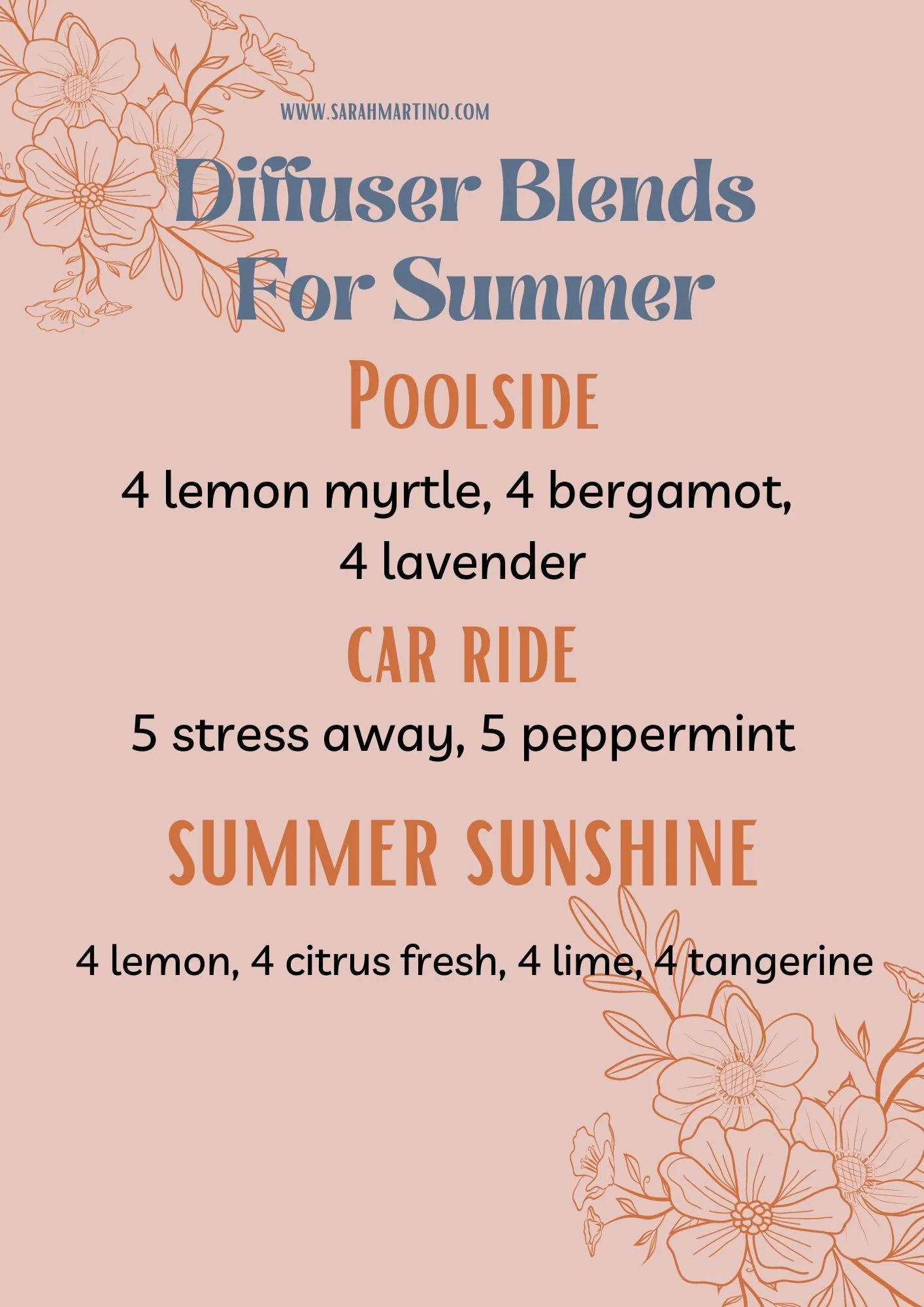 Summer Diffuser Blends — Sarah Martino