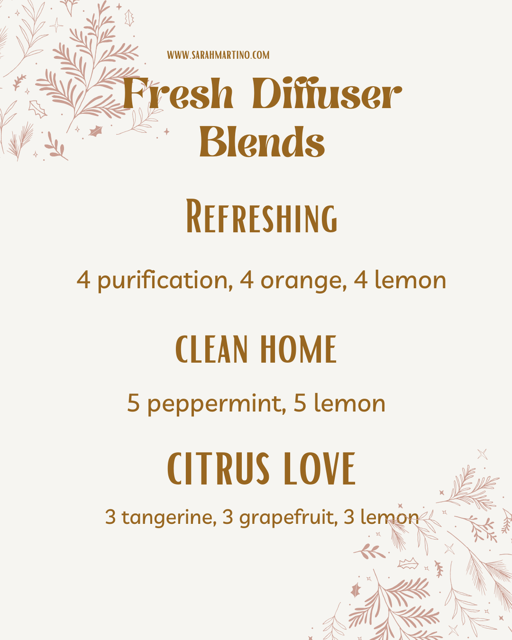 Fresh Diffuser Blends For the New Year — Sarah Martino