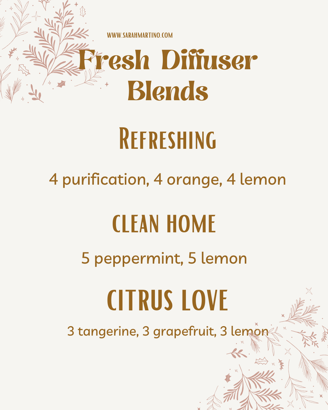 Fresh Diffuser Blends For the New Year — Sarah Martino