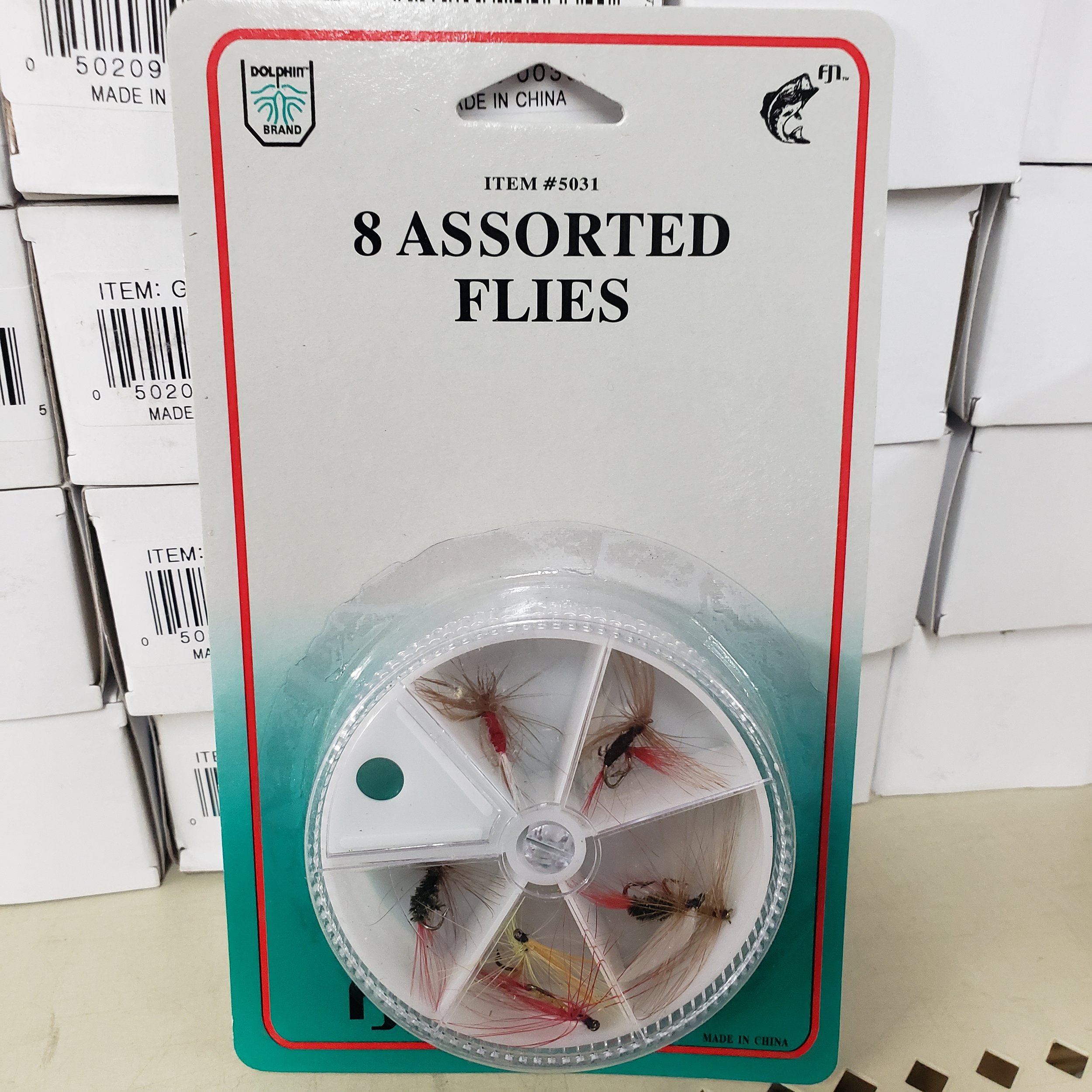 FJ Niel Dolphin Brand 8 Piece fly assortment — Simmons Distributing ...