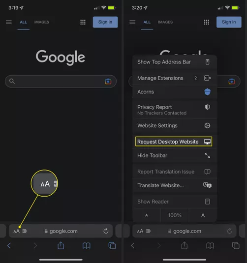 Request the Desktop Site [How To] — transcendentalwellness.com