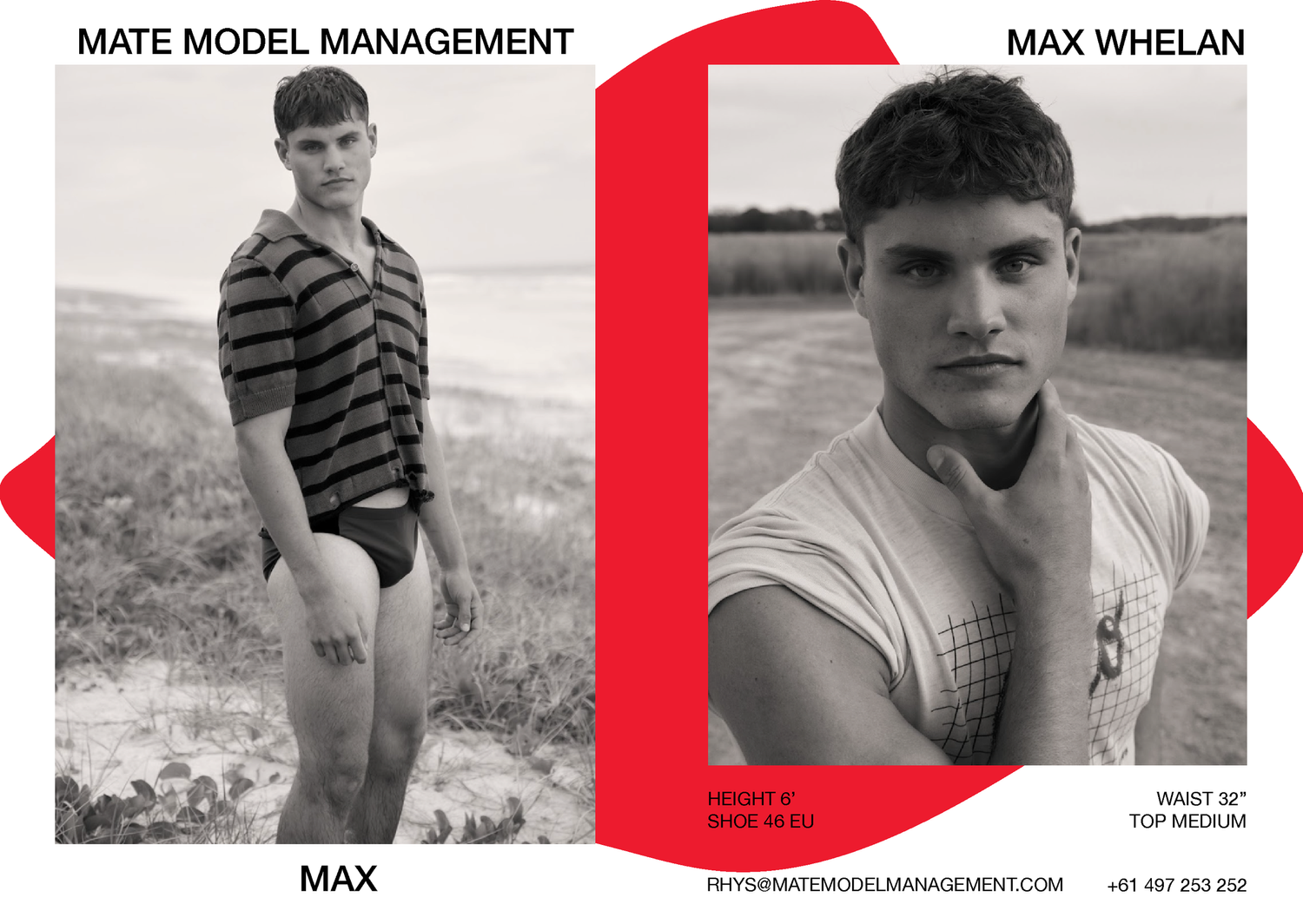 MAX COMP CARD — Mate Model Management
