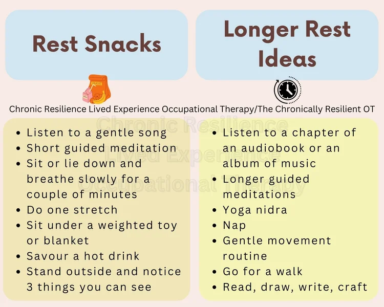 Different Kinds of Rest — Chronic Resilience OT