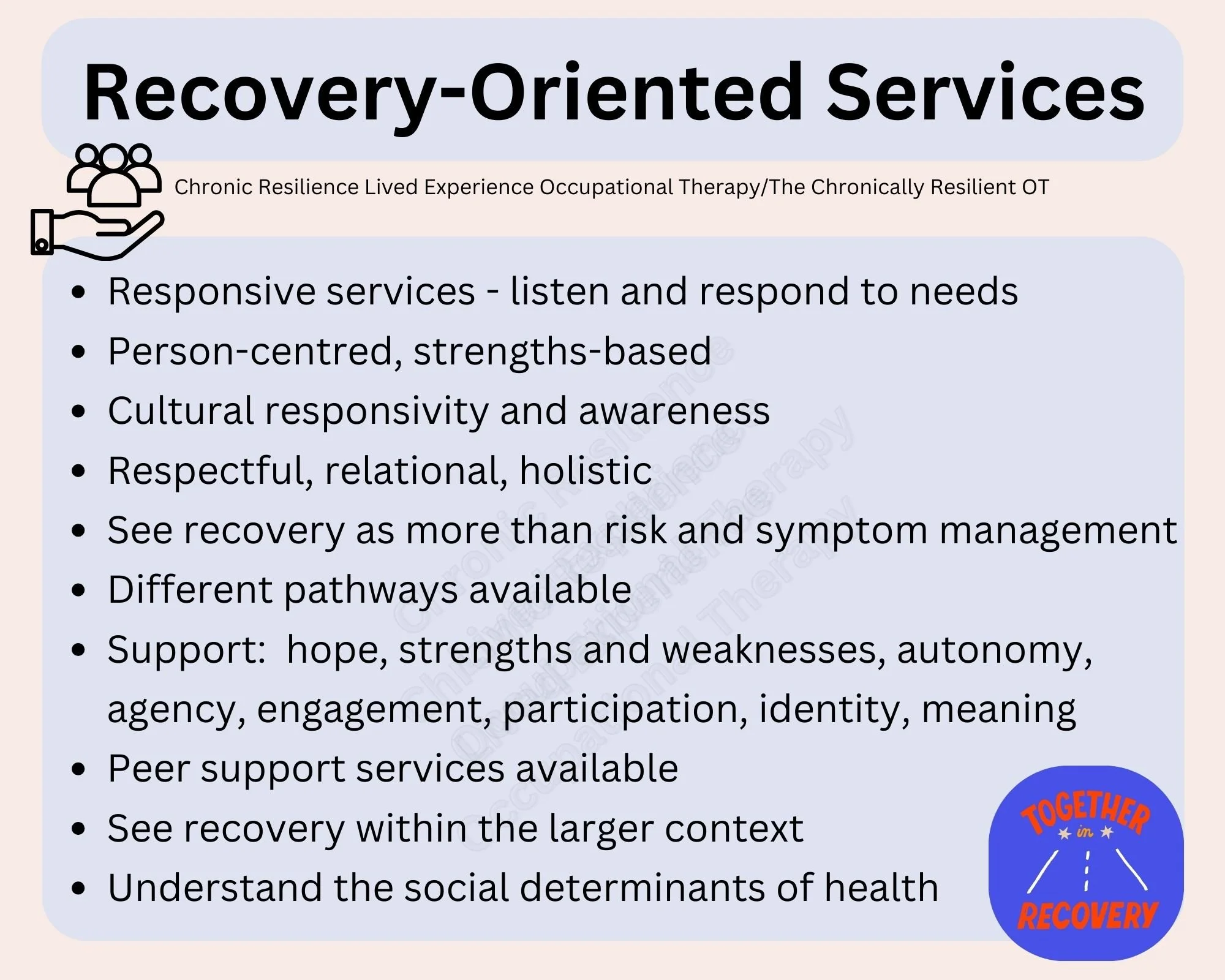 Recovery Models and Frameworks — Chronic Resilience