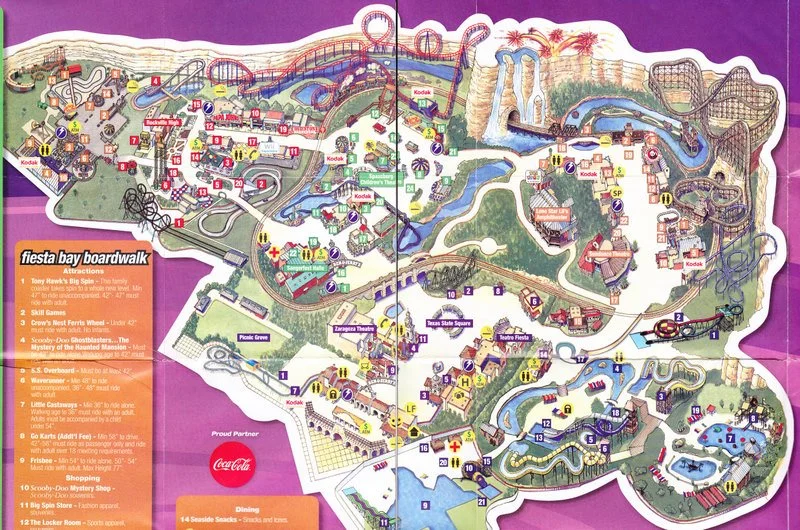 Past Park Maps | Six Flags Fiesta Texas