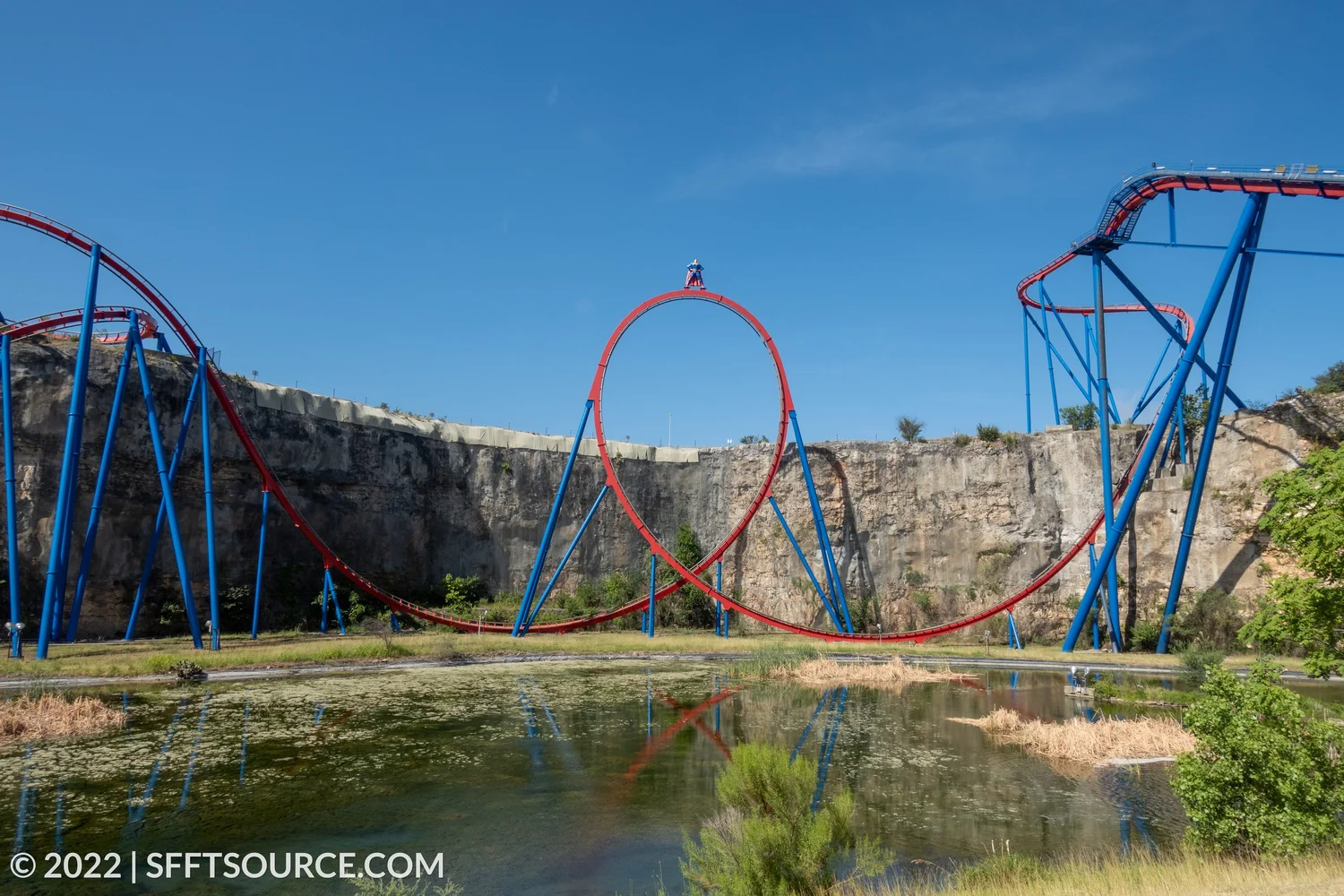 Superman Krypton Coaster Ride Six Flags Fiesta Texas