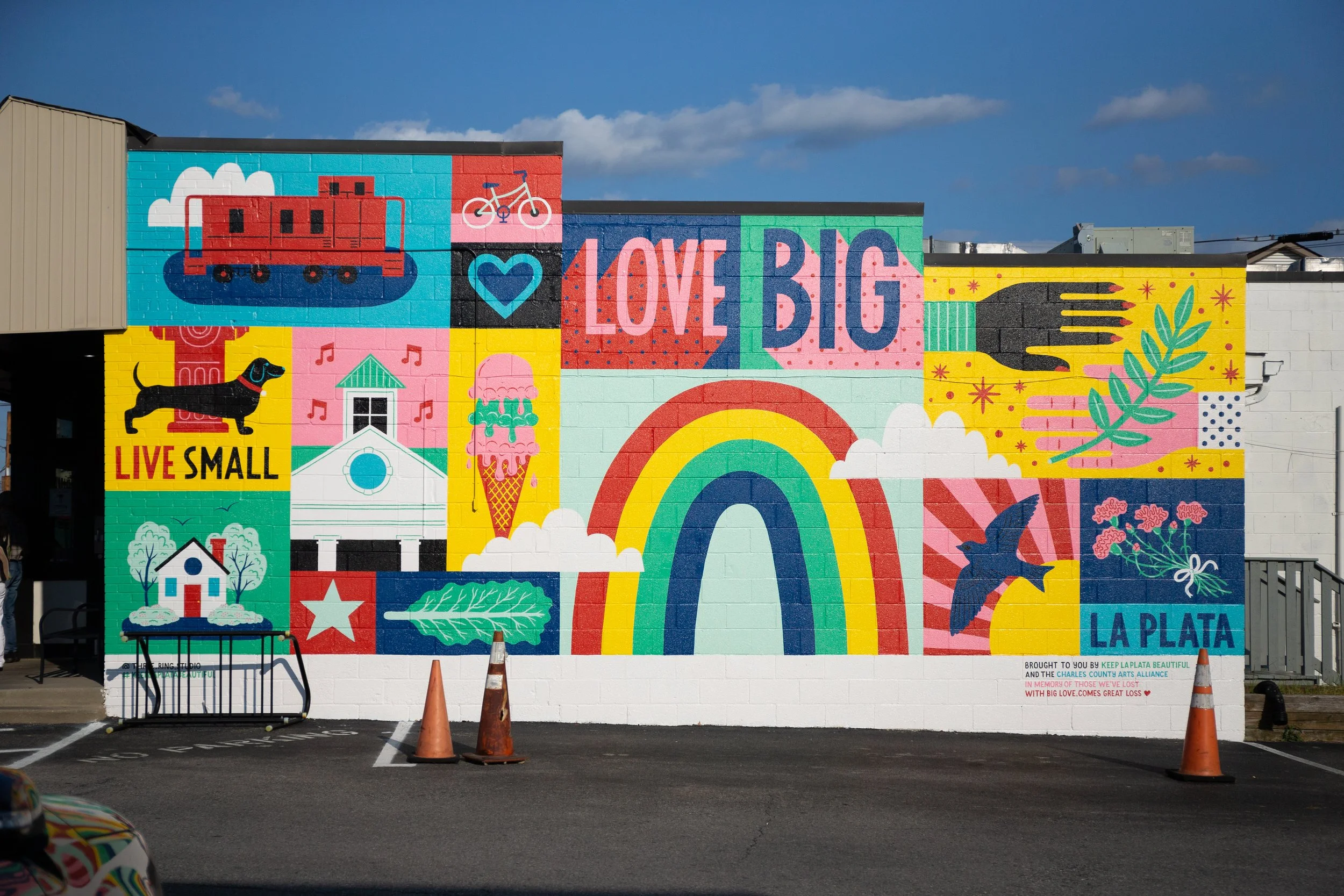 Live Small. Love Big. La Plata. Mural — Three Ring Studio
