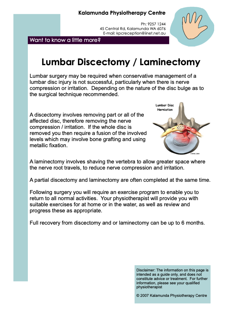 Back, Spine & Core Injuries — Kalamunda Physio