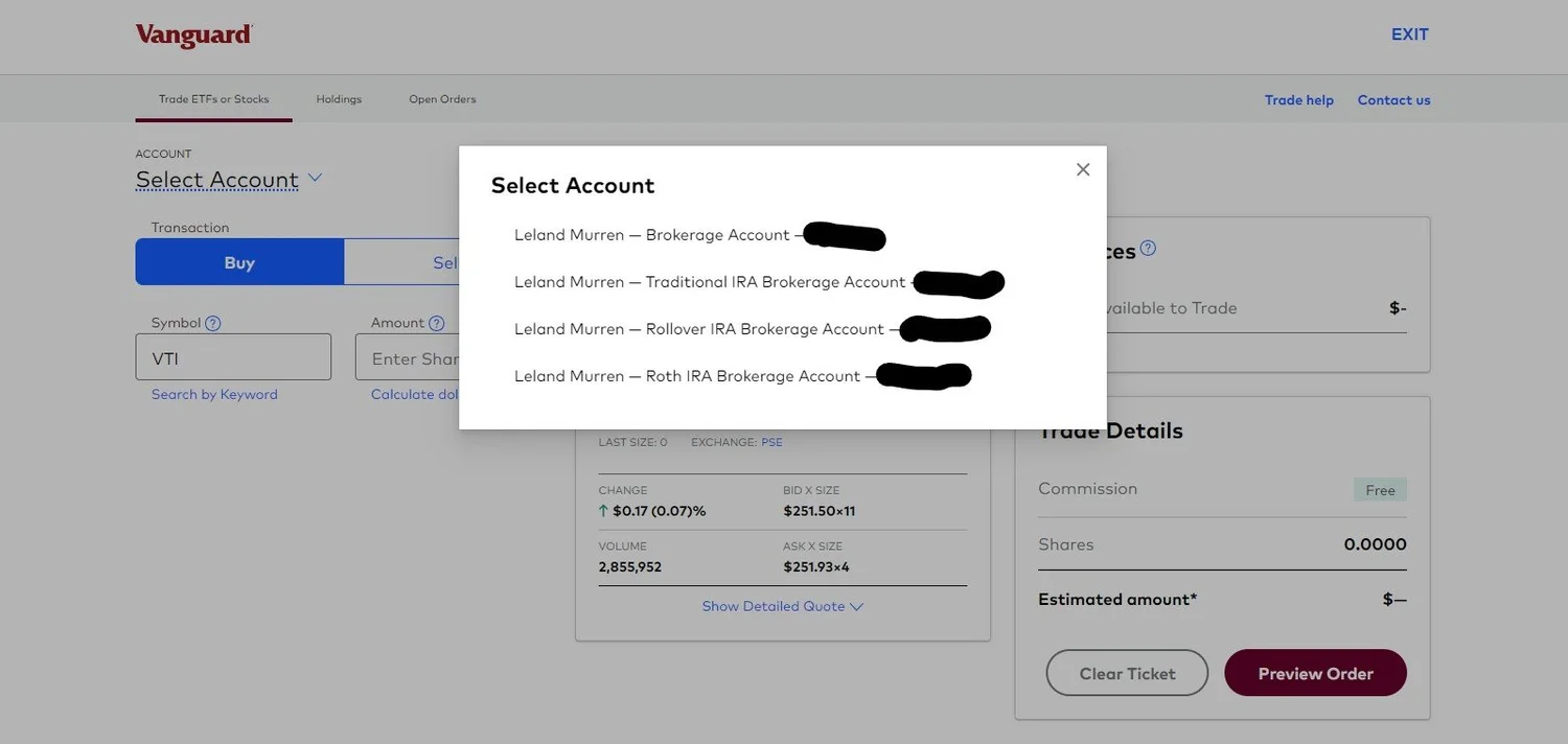 Buying VTSAX and VTI: A Step-by-Step Walkthrough with Screenshots — The ...