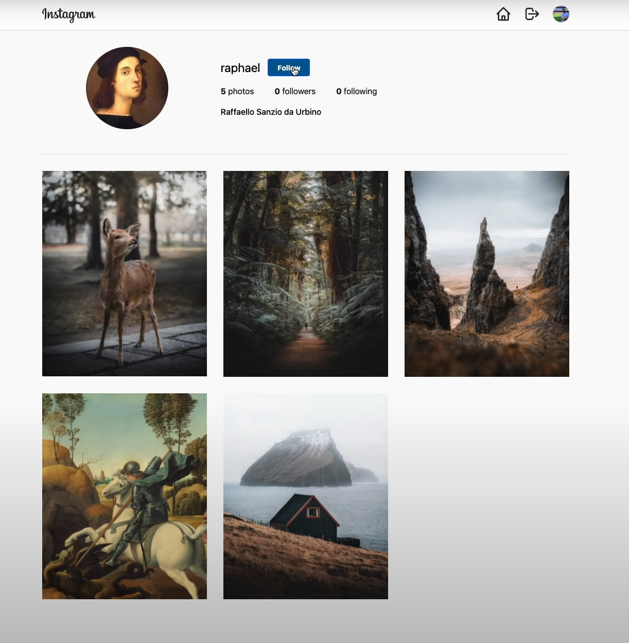 Instagram Clone — Dennis Wang