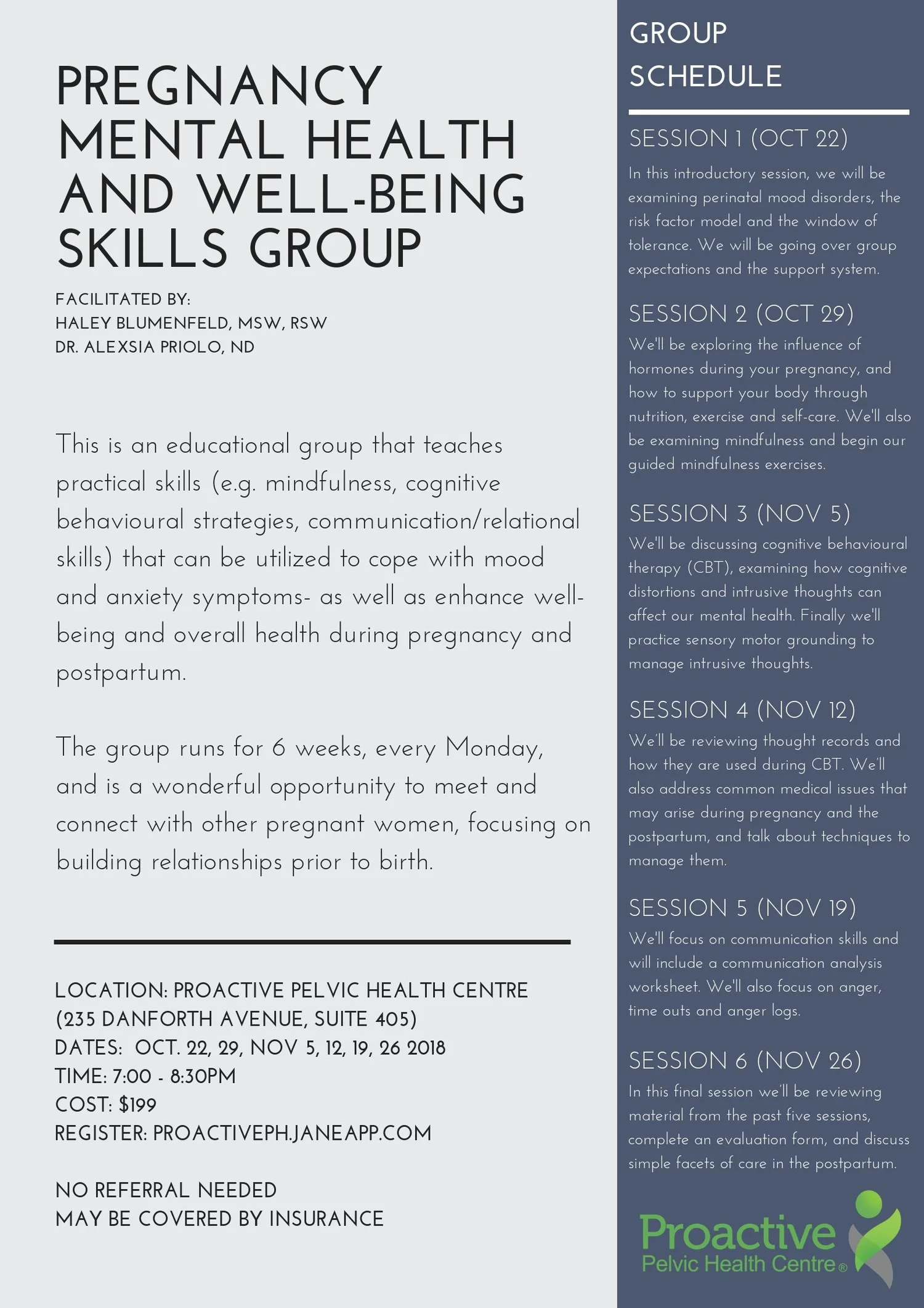New Program: Pregnancy Mental Health and Wellbeing Skills group ...