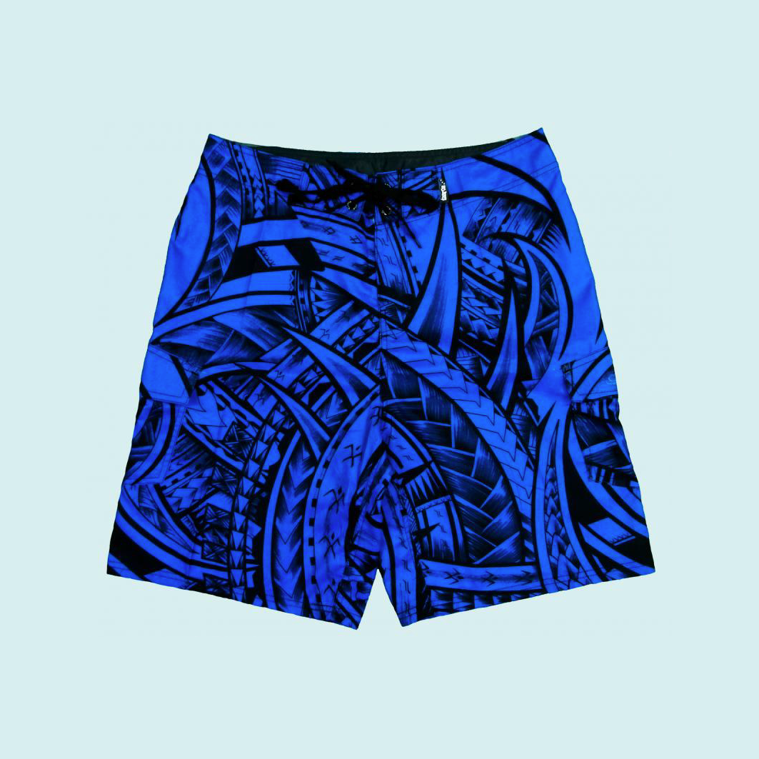 Short blanc motif samoa et drapeau || SHO011 — TAHITI SHOP ...