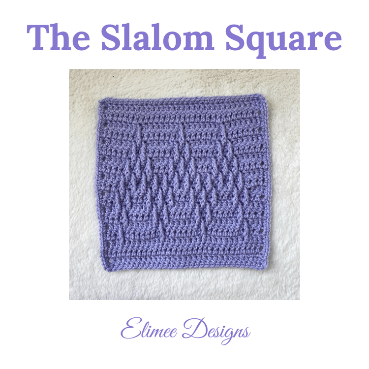 The Slalom Square – Crochet Pattern | Elimee Designs | Crochet Patterns ...