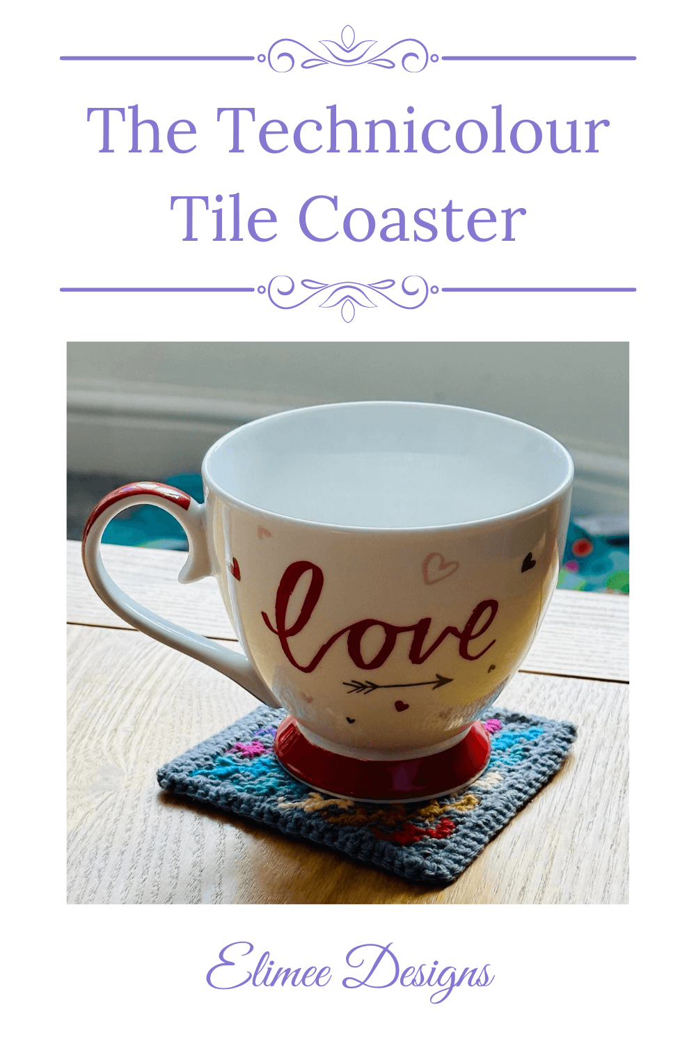 The Technicolour Tile Coaster – Crochet Pattern | Elimee Designs ...