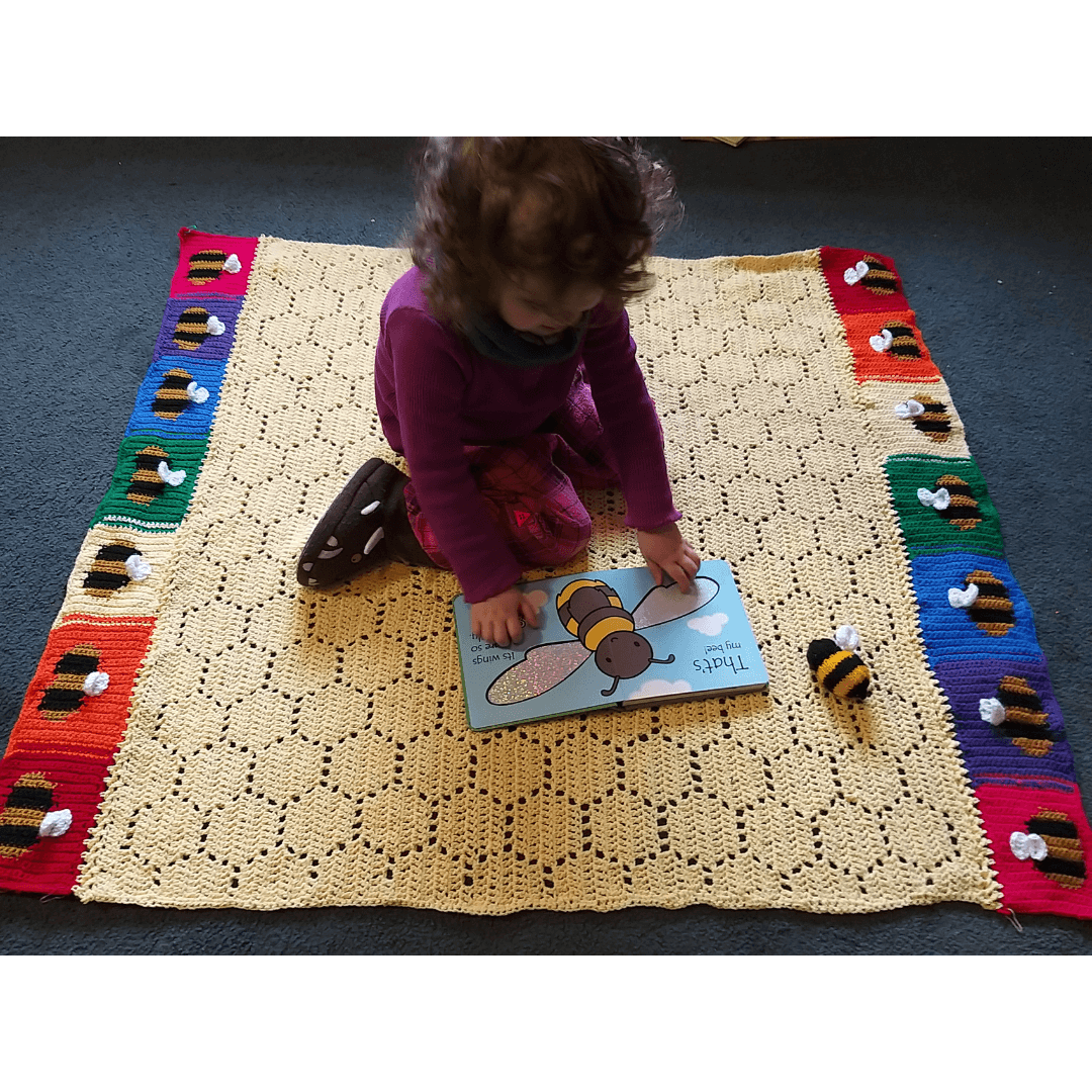 The Waggle Dance Bee Blanket | Elimee Designs | Crochet Patterns ...