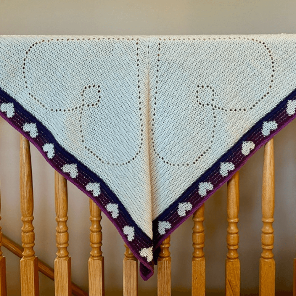 Amore Hearts Baby Blanket - Crochet Pattern | Elimee Designs | Crochet ...