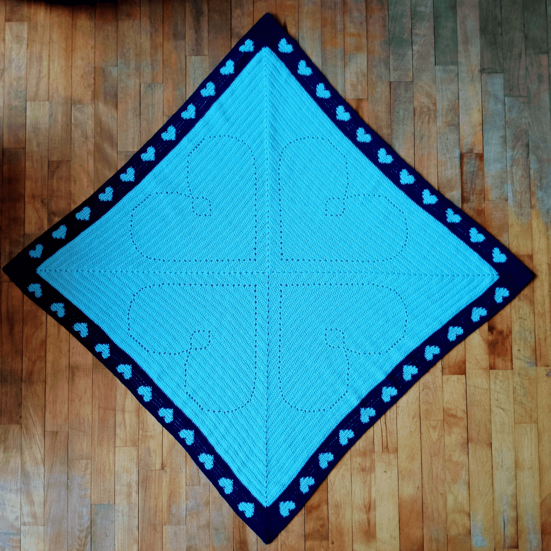 Amore Hearts Baby Blanket - Crochet Pattern | Elimee Designs | Crochet ...