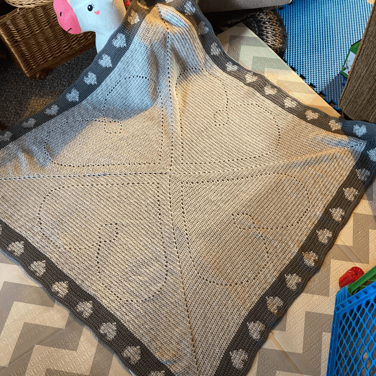 Amore Hearts Baby Blanket - Crochet Pattern | Elimee Designs | Crochet ...
