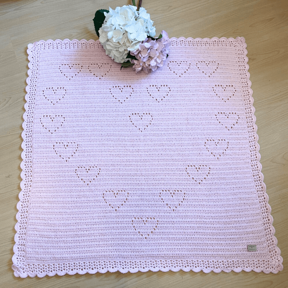 Heart of Hearts Baby Blanket - Crochet Pattern | Elimee Designs ...