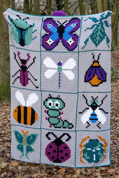 Beautiful Bugs Blanket - Finishing Touches | Elimee Designs | Crochet ...