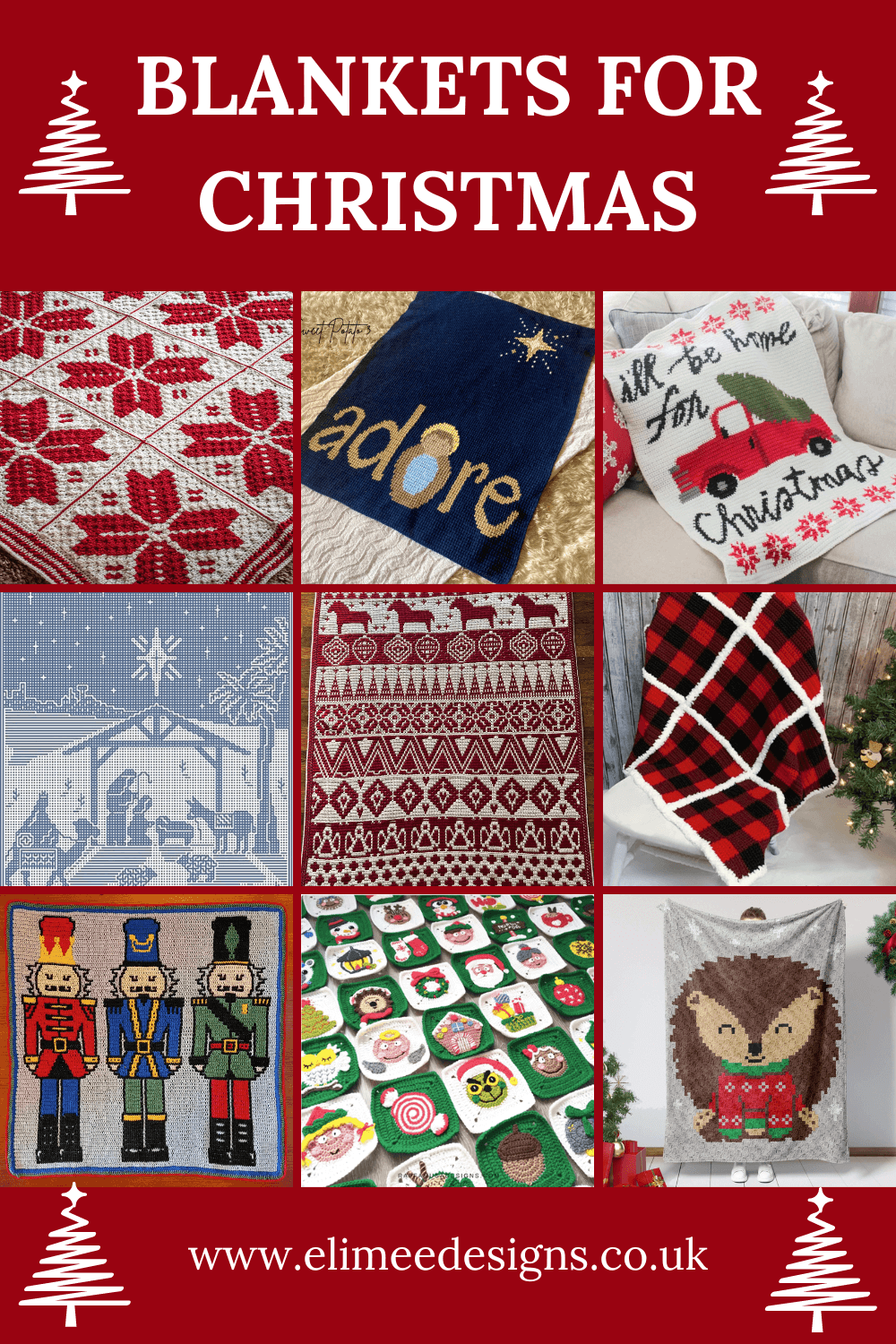 31 Snuggly Christmas Crochet Blankets | Elimee Designs | Crochet ...