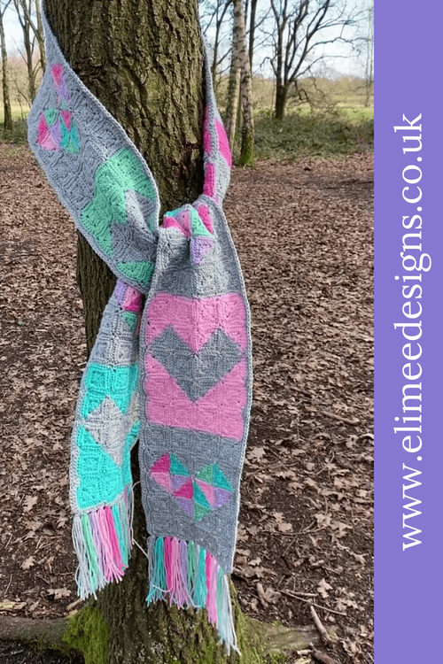 Love’s Patchwork Symphony Scarf - Crochet Pattern | Elimee Designs ...