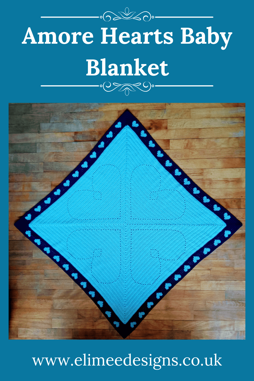 Amore Hearts Baby Blanket - Crochet Pattern | Elimee Designs | Crochet ...