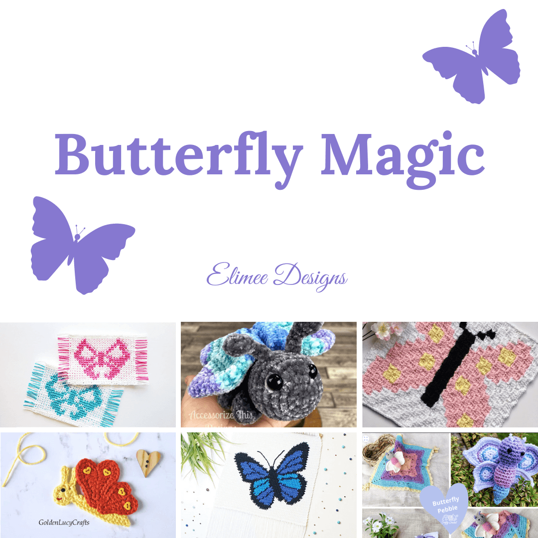 Butterfly-Inspired Crochet Patterns | Elimee Designs | Crochet Patterns ...