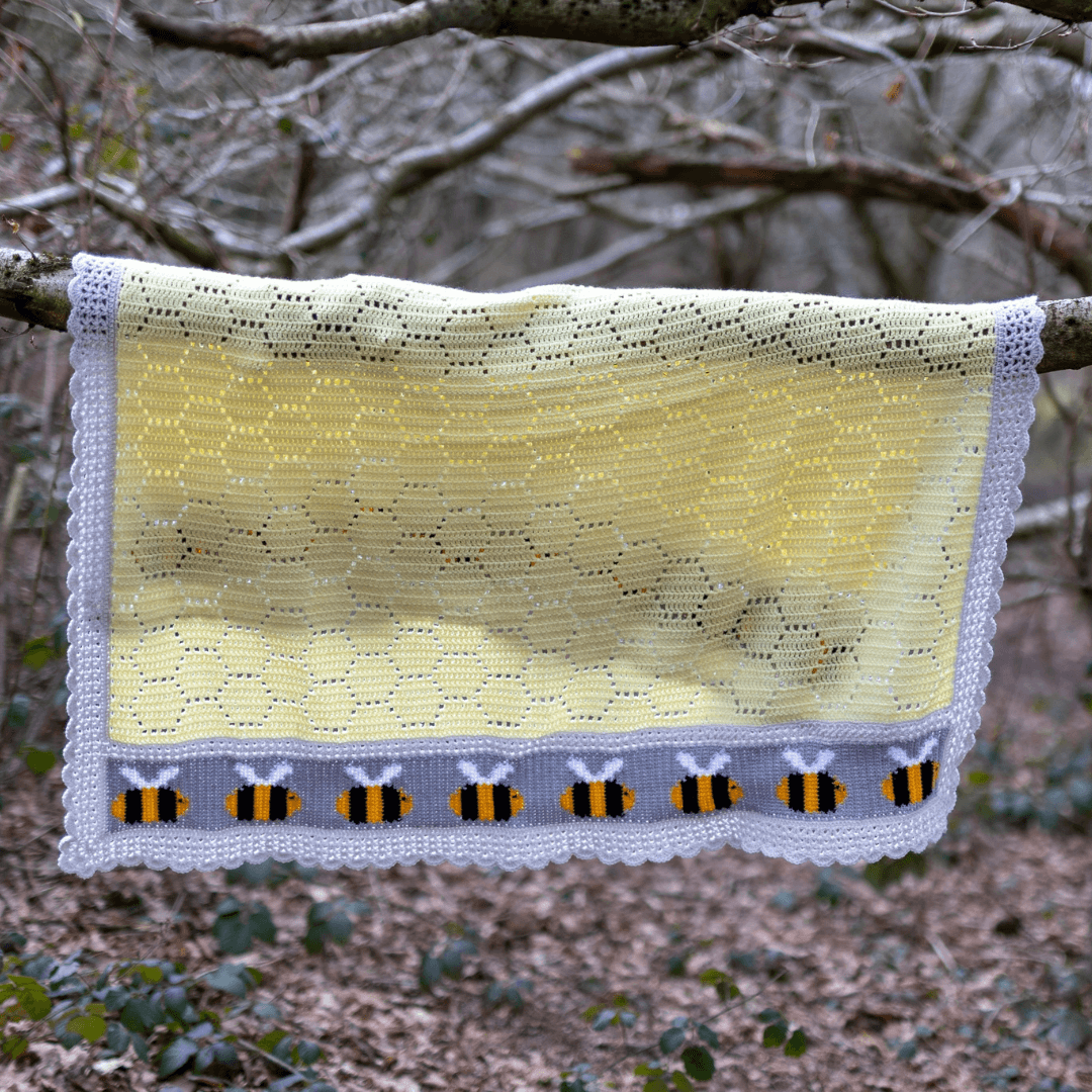 The Waggle Dance Bee Blanket | Elimee Designs | Crochet Patterns ...