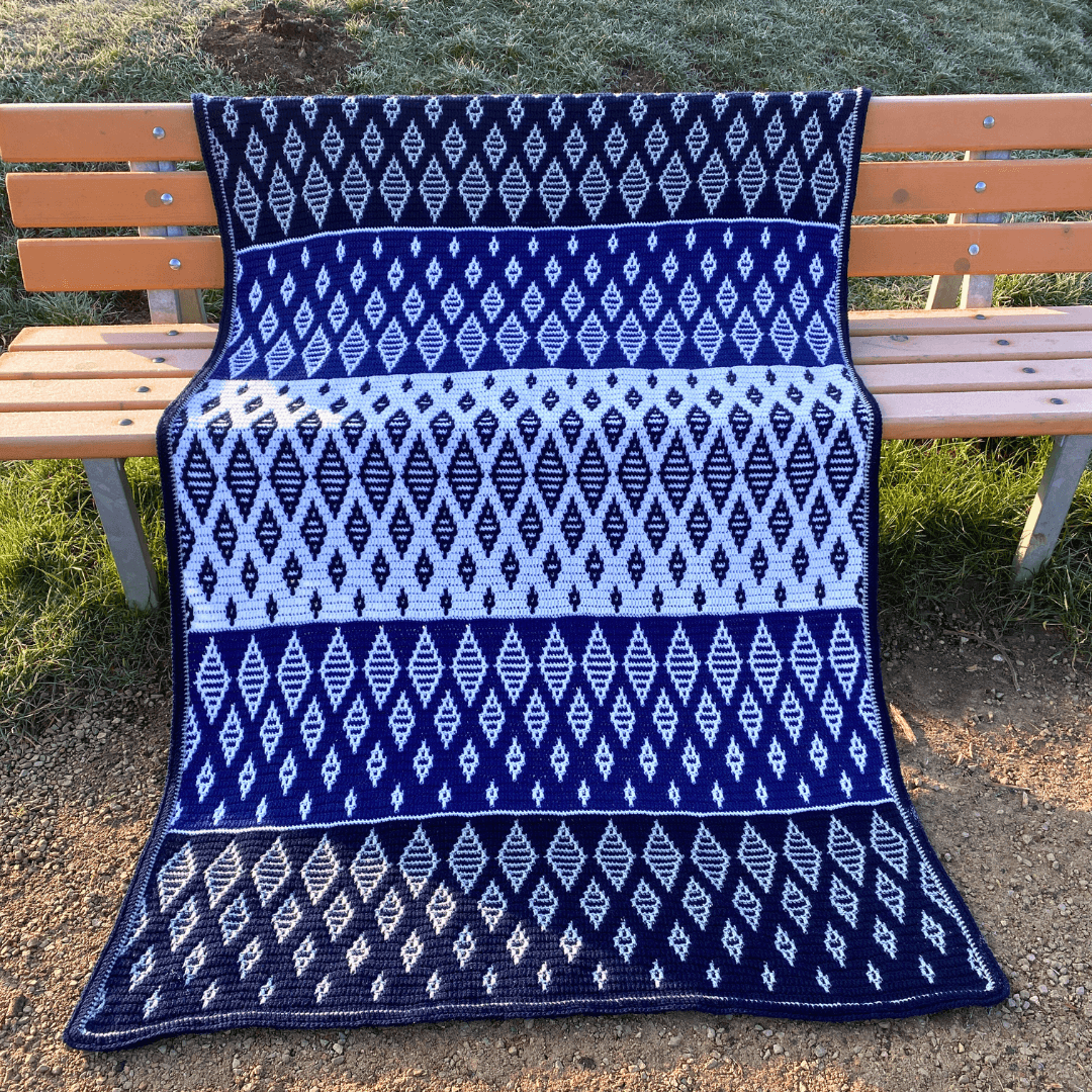 Endless Diamonds Mosaic Blanket - Crochet Pattern | Elimee Designs ...