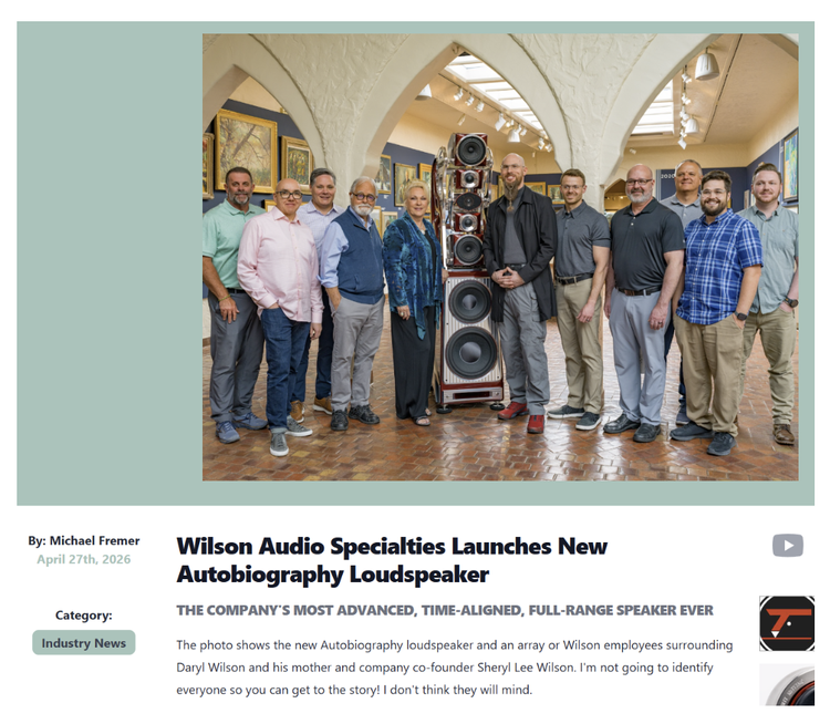 Wilson Audio Autobiography | The Audio Salon, CA — The Audio Salon