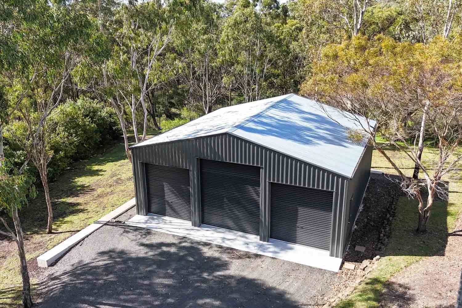 Three Bay Mount Rascal Shed — Stockman Sheds Australia