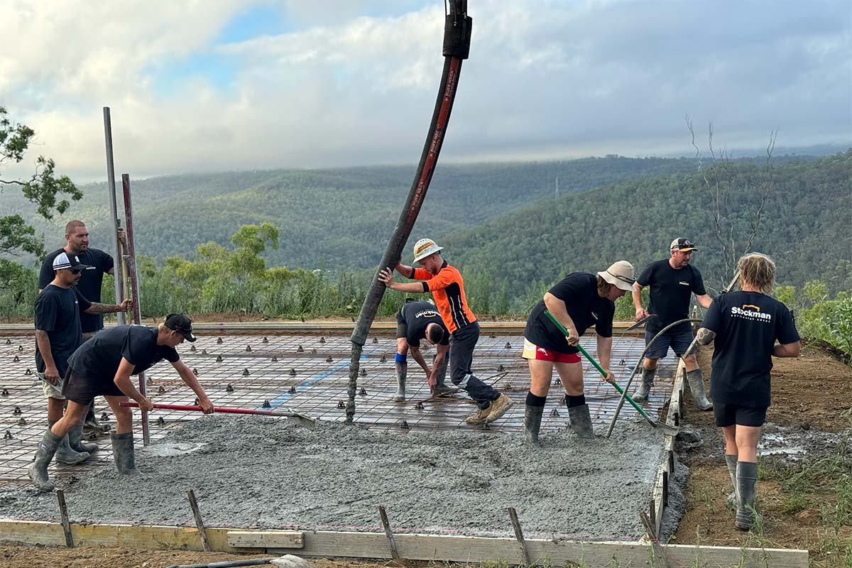 Silver Ridge Shed | Concrete Slab Laying — Stockman Sheds Australia