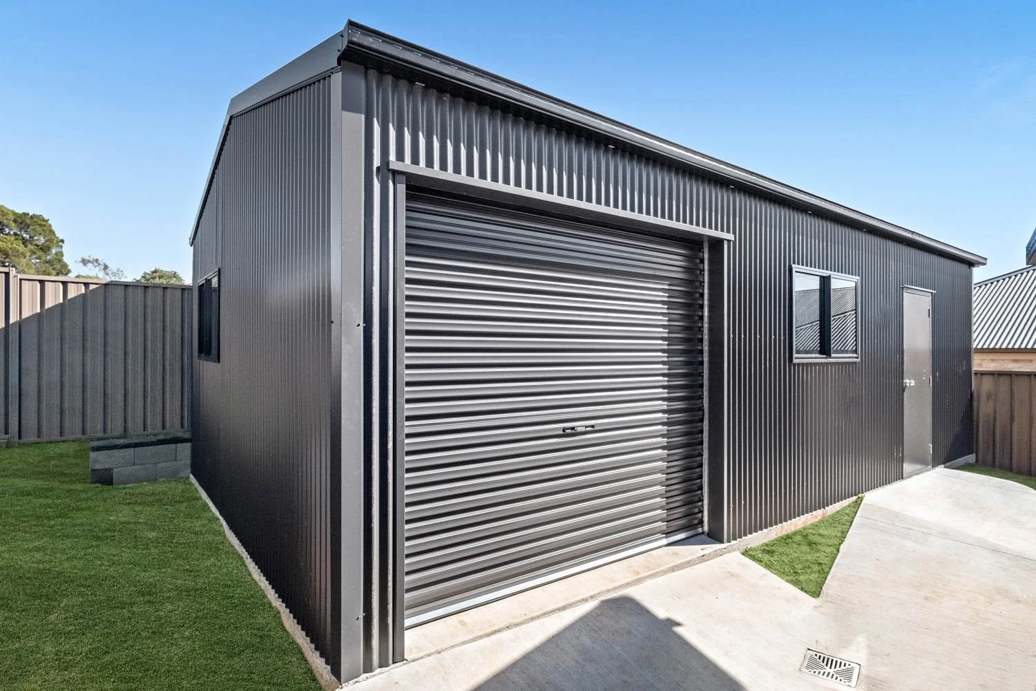 Tidy Kearneys Spring Residential Shed — Stockman Sheds Australia