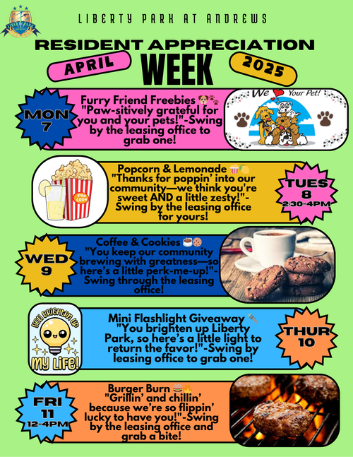 Resident Appreciation Week — Liberty Park at Andrews
