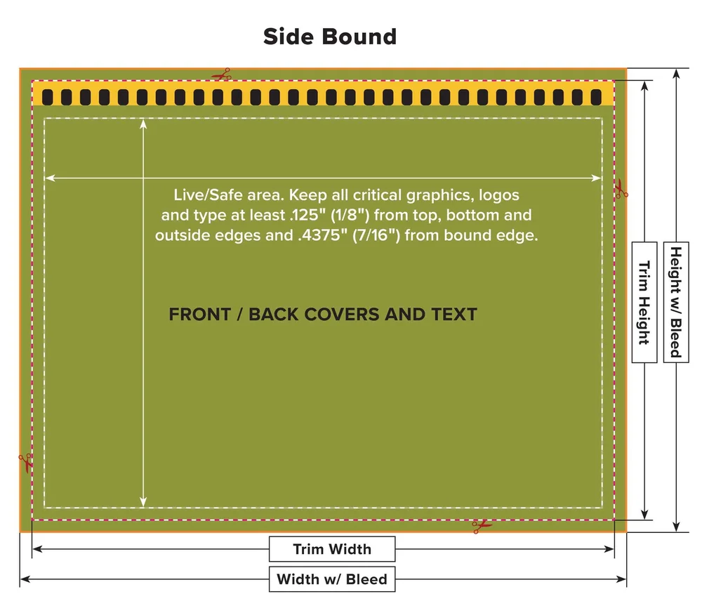 Coil Bound Cover Diagram | MyBookPrinter Home
