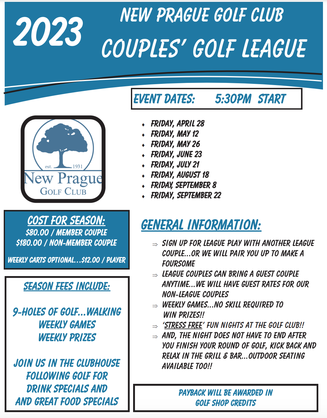 Friday Couples — New Prague Golf Club in New Prague Minnesota ...