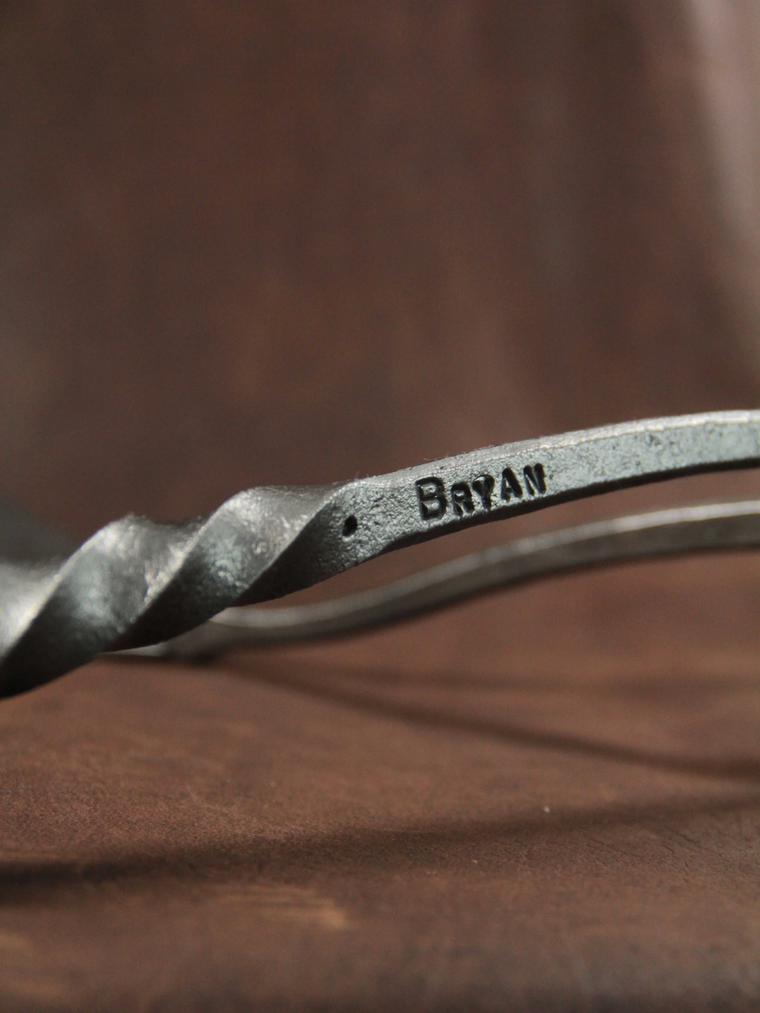 Railroad Spike Steak Flipper — Blazing Ember Forge