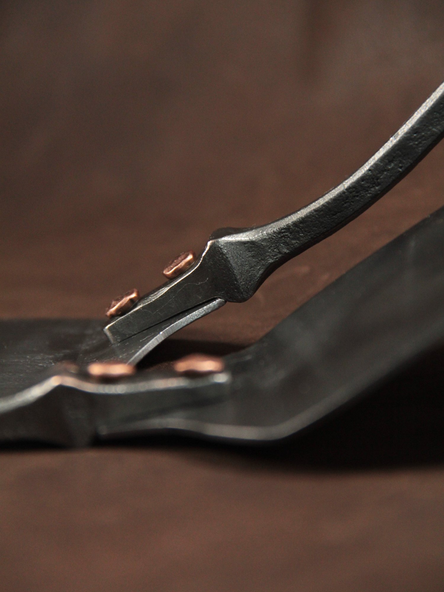 Railroad Spike Steak Flipper — Blazing Ember Forge