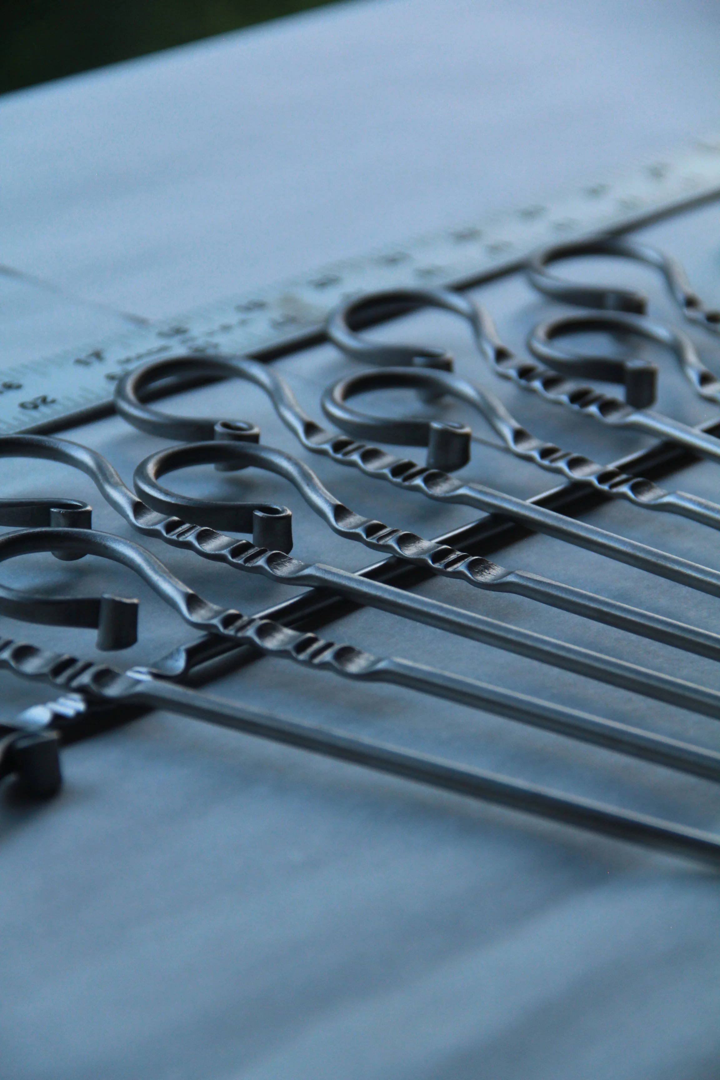 Railroad Spike Steak Flipper — Blazing Ember Forge