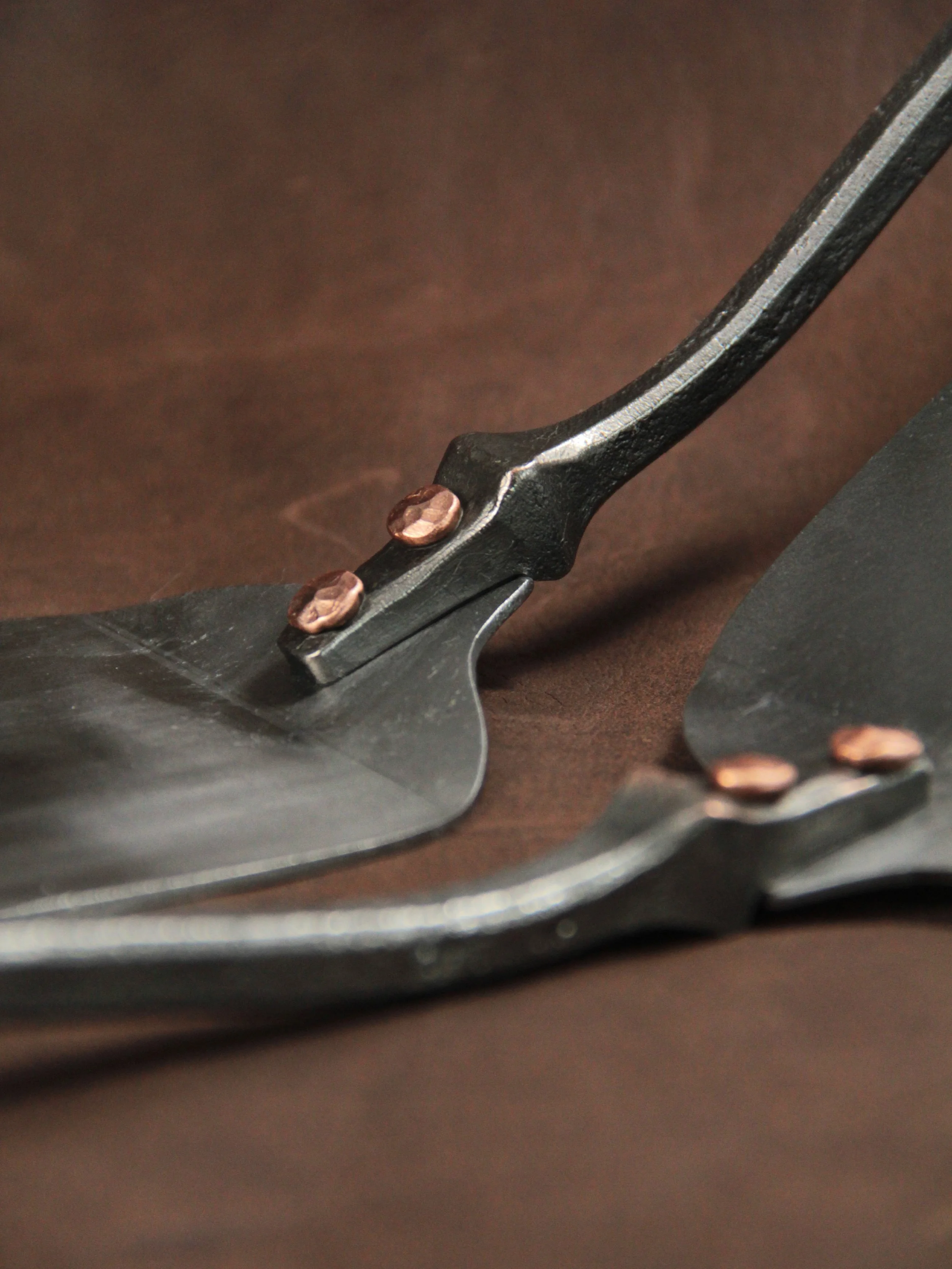 Railroad Spike Steak Flipper — Blazing Ember Forge