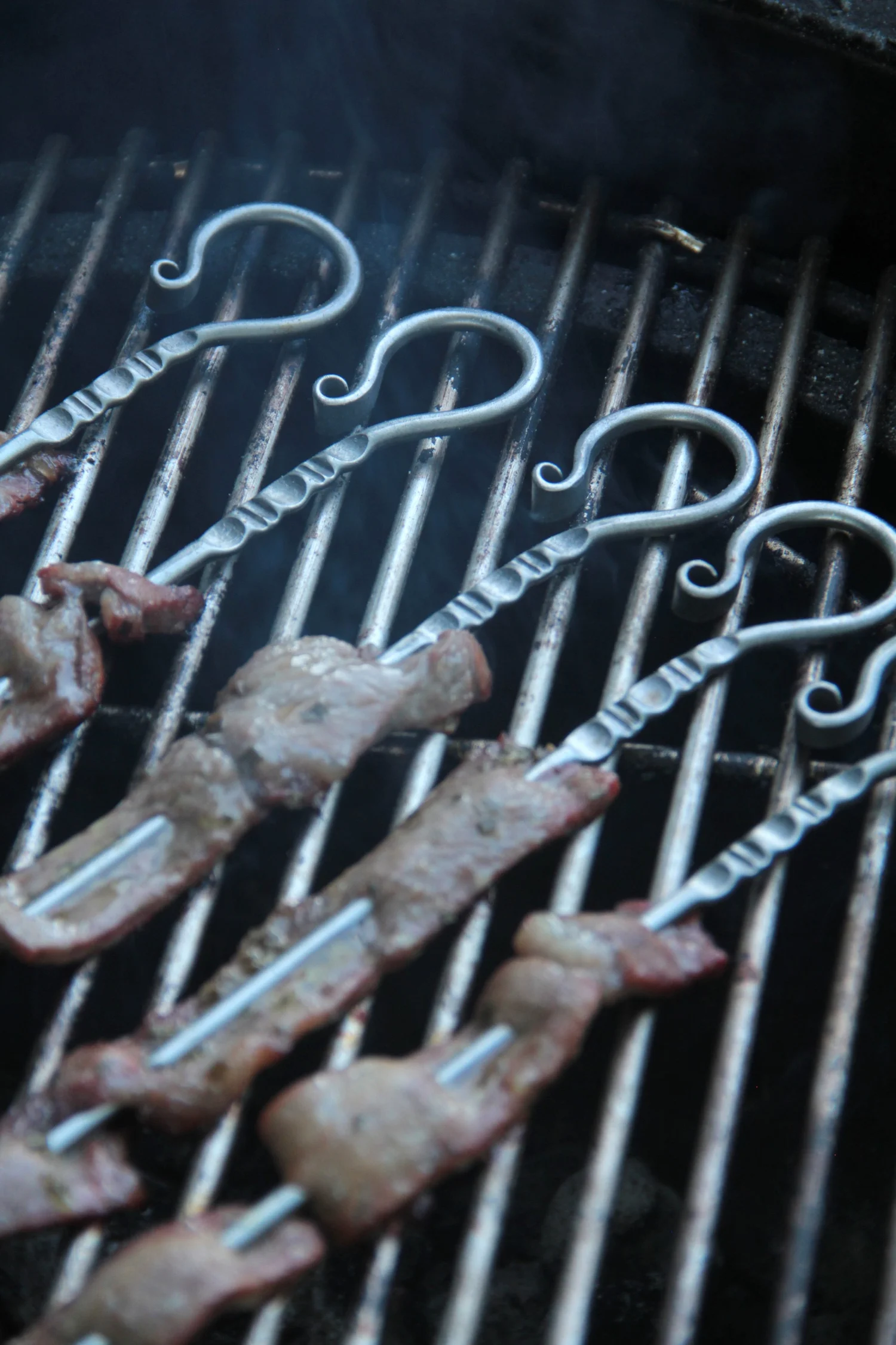 Railroad Spike Steak Flipper — Blazing Ember Forge